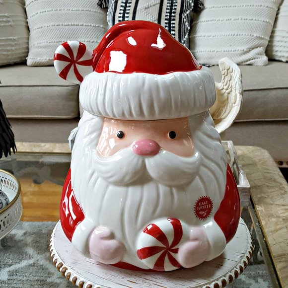 Kitchen | New Massive Santa Cookie Jar Wpeppermint Candy | Poshmark